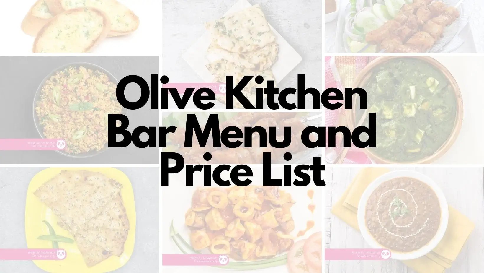 Olive Kitchen Bar Menu and Price List Malaysia Updated 2025